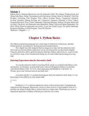 Module 2 18CS55 ADP Notes - APPLICATION DEVELOPMENT USING PYTHON ...
