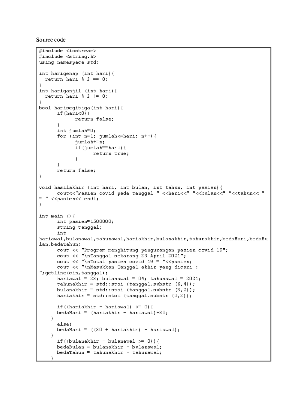 Jurnal Modul 3 Muhammad Shata' Hibrizi - Source code #include #include using namespace std; int ...