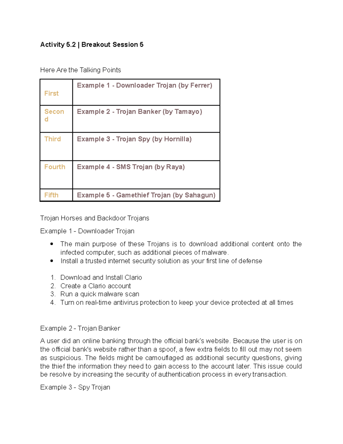 Activity 5 - Activity 5 | Breakout Session 5 Here Are the Talking ...