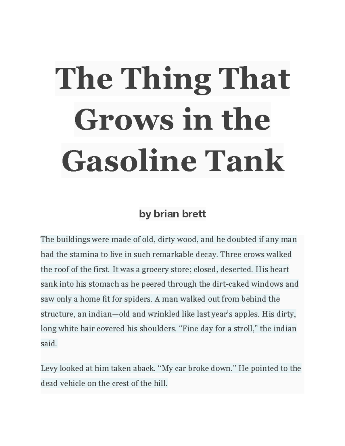 The thing that grows in the gasoline tank - The Thing That Grows in the ...