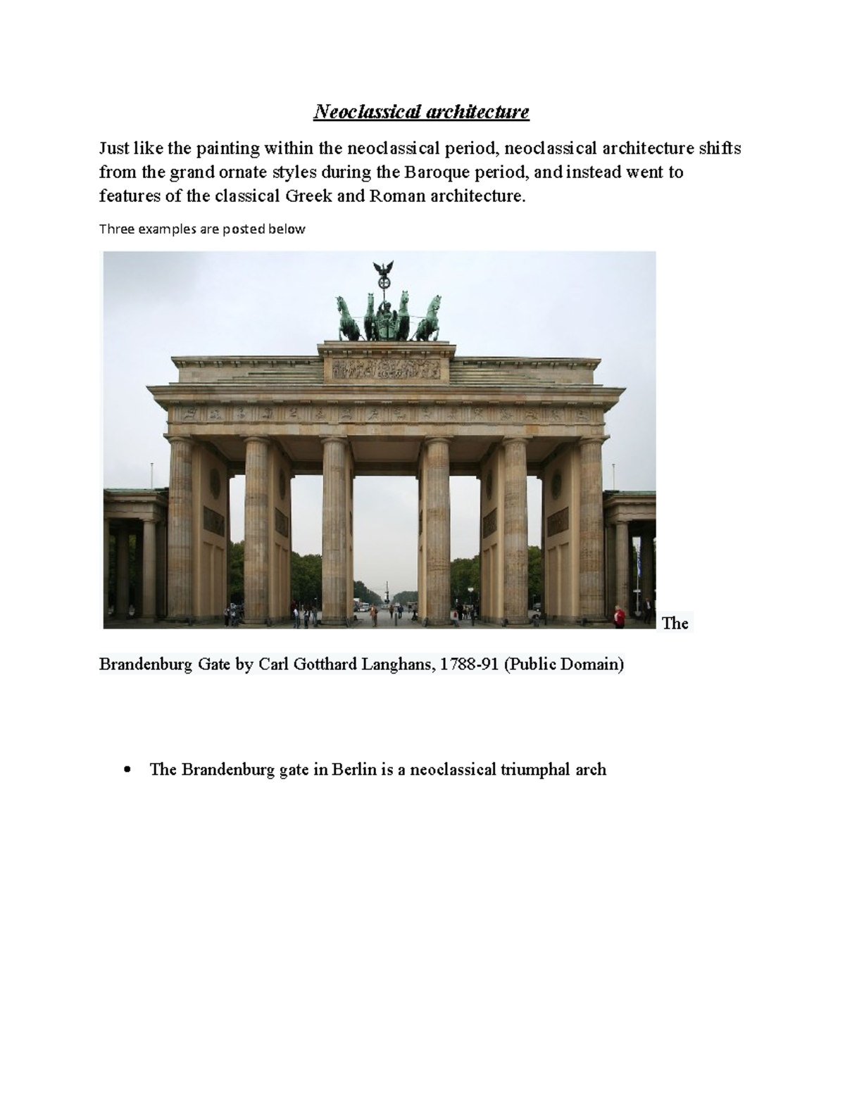 Neoclassical architecture 2 - Three examples are posted below The ...