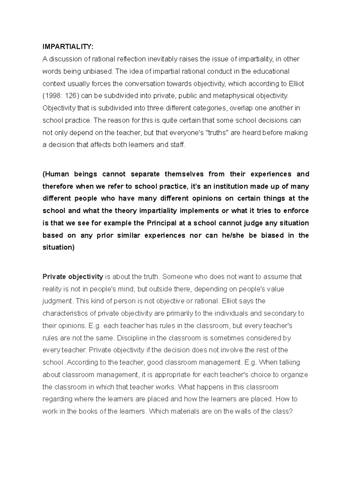 Impartiality Philosophy - IMPARTIALITY: A discussion of rational ...