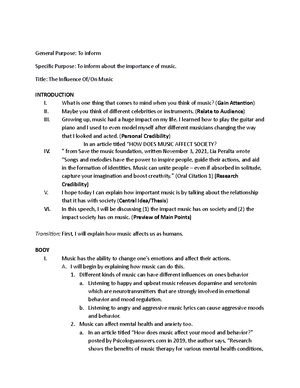 Final Extemporaneous Speech Outline - Alea Madrid - SPC 2608 - Florida ...