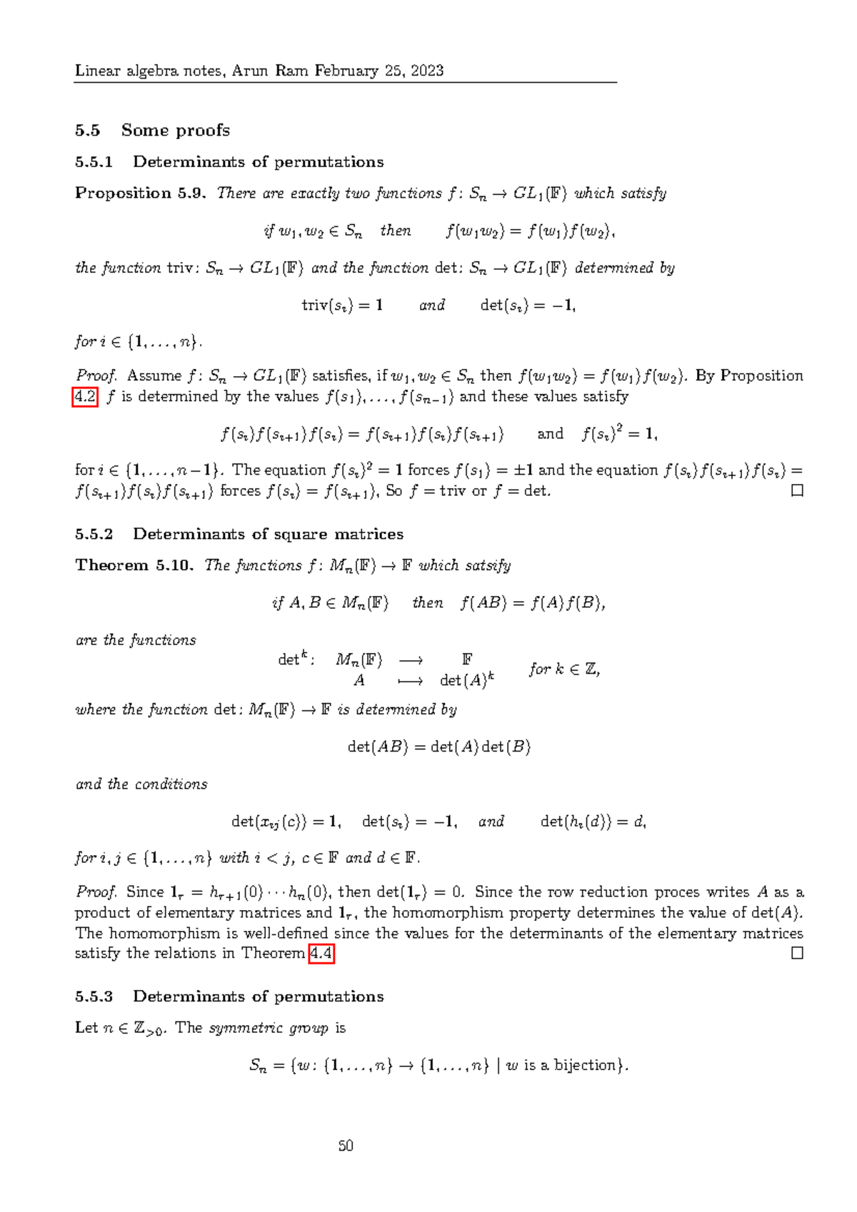 230301 Dets Some Proofs - MAST10007 - Unimelb - Studocu