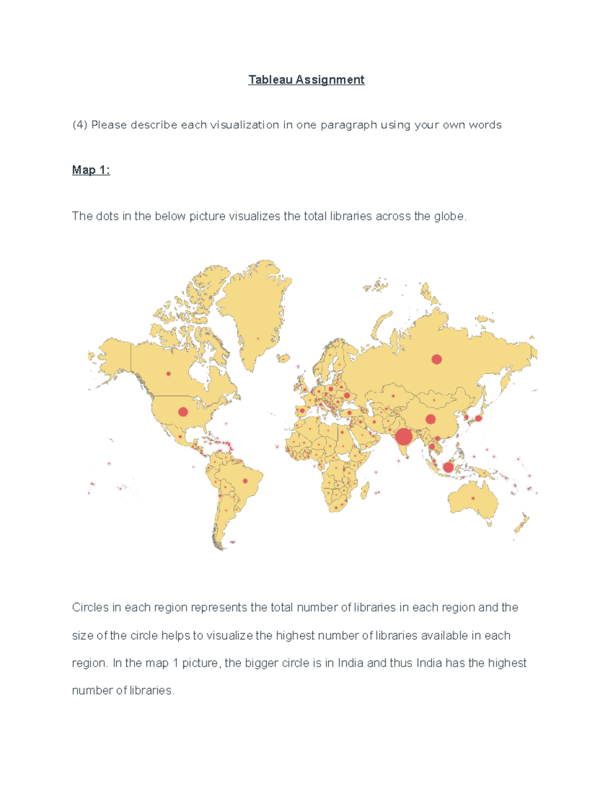 Tableau Assignment for beginners - Tableau Assignment (4) Please ...