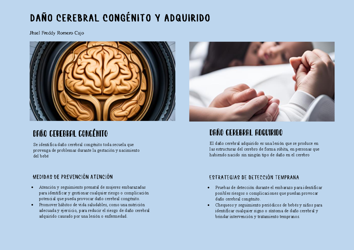 Daño cerebral Congénito y Adquirido - Jhael Freddy Romero Cajo Se ...