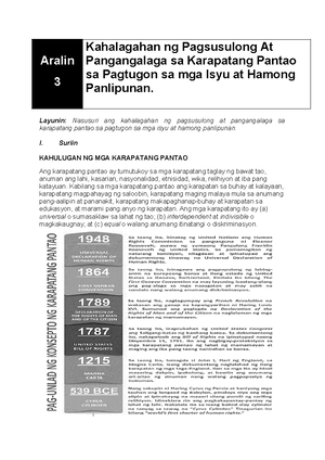 AP10-Q4-MOD1 - ####### 10 Araling Panlipunan Ikaapat na Markahan ...