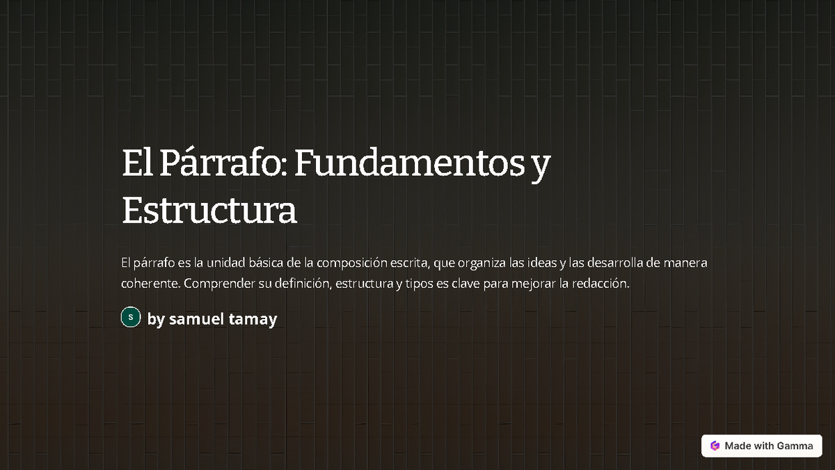 El-Parrafo-Fundamentos-y-Estructura - El Párrafo: Fundamentos y ...