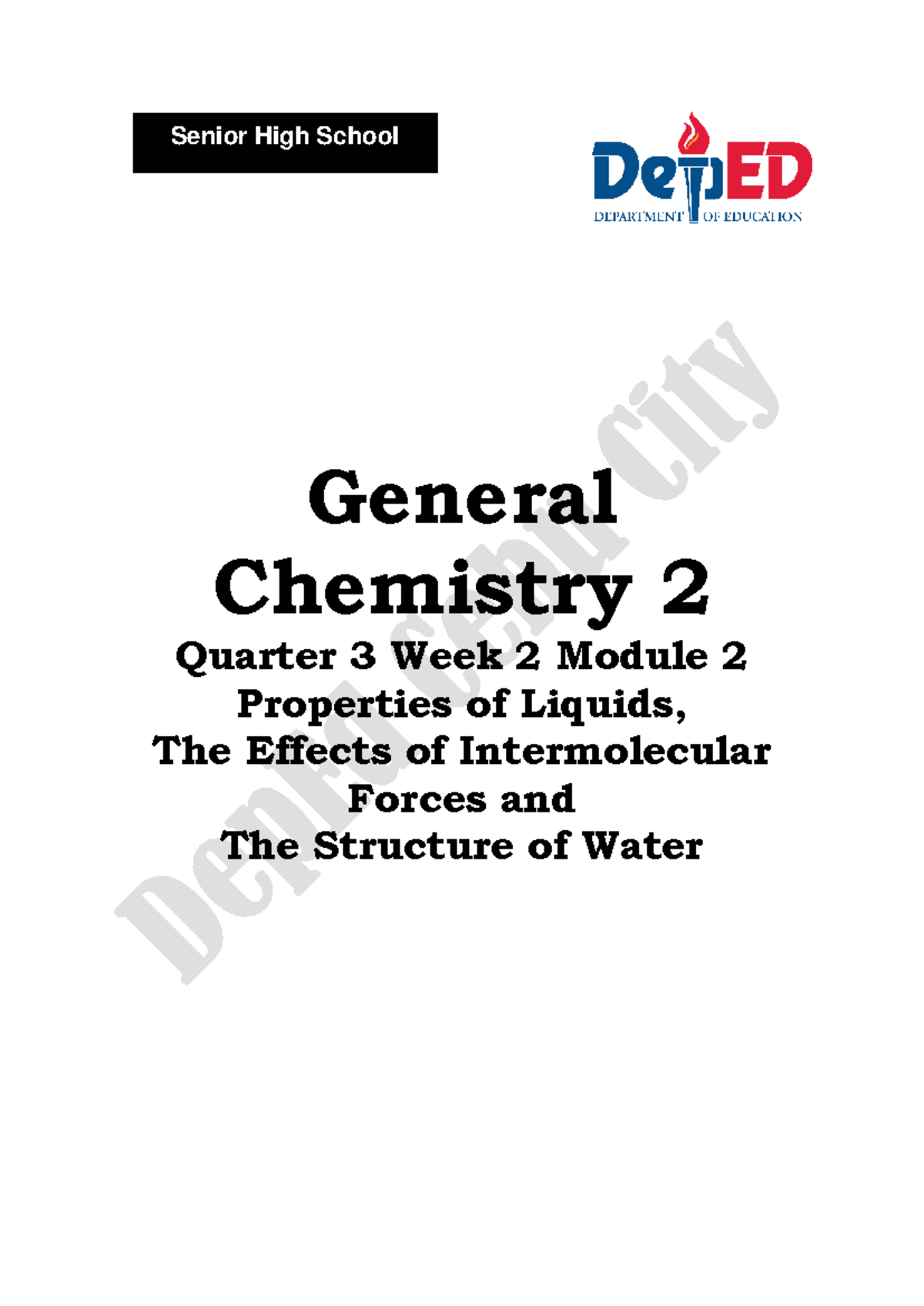 General-Chemistry-2 Quarter 3 Module 2 - Senior High School General ...