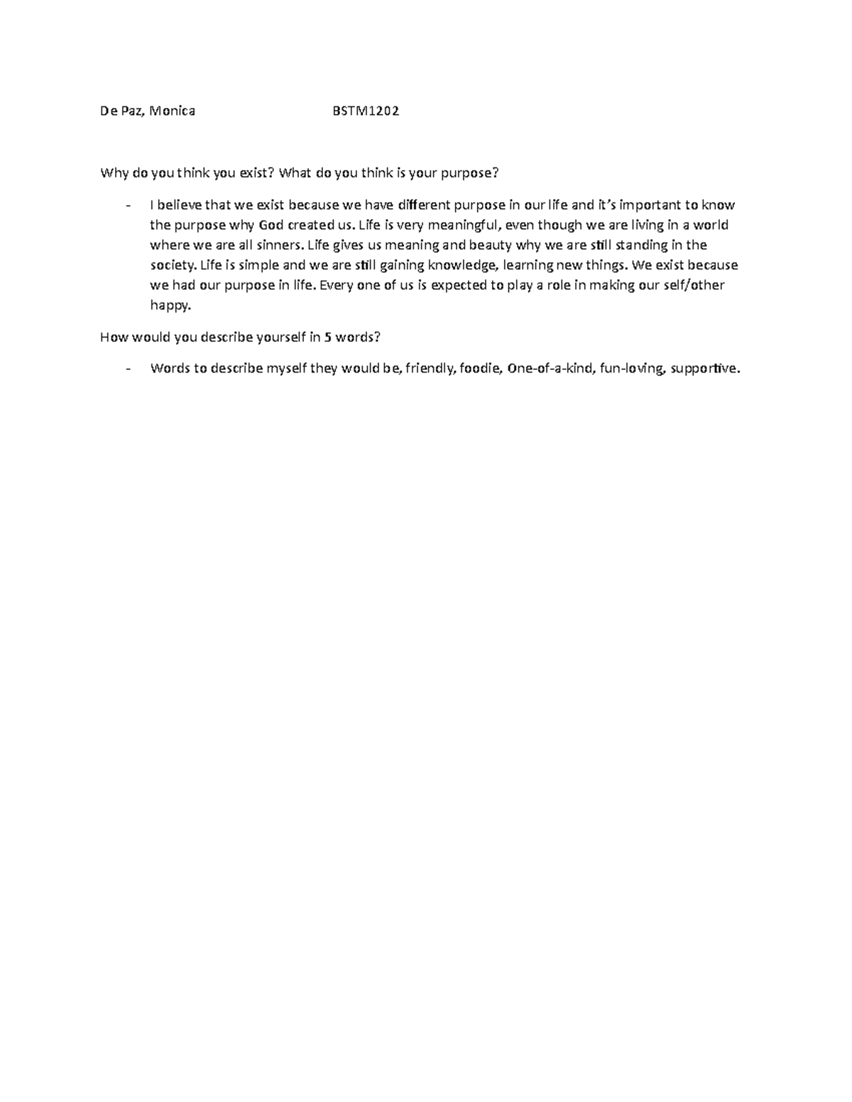 01Reflection Essay (NSTP2) - De Paz, Monica BSTM Why do you think you ...