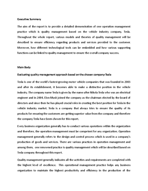 BM563 Operations and Service - Operations and Service Management ...