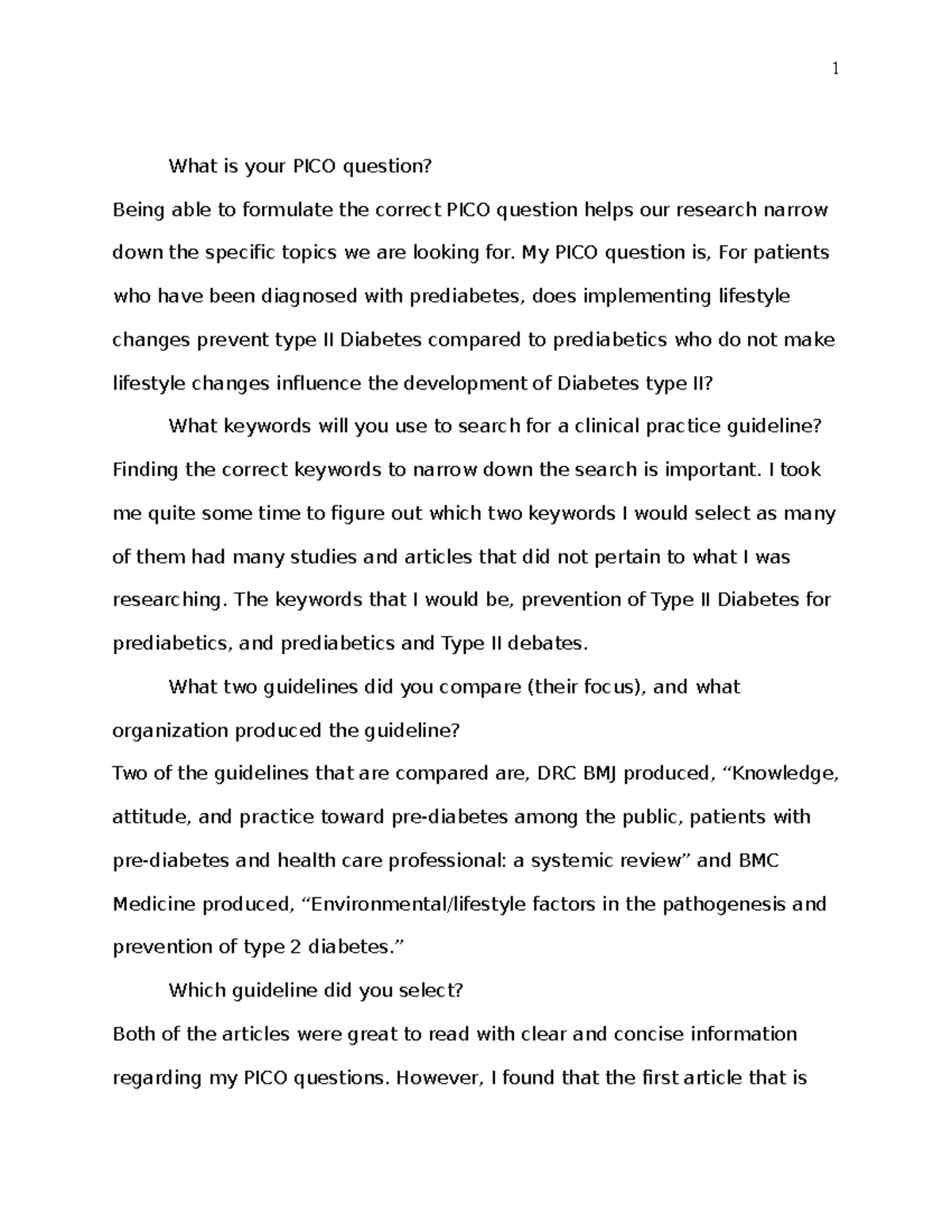 Evidencepico - pico question - NUR 427 - Arizona College - Studocu