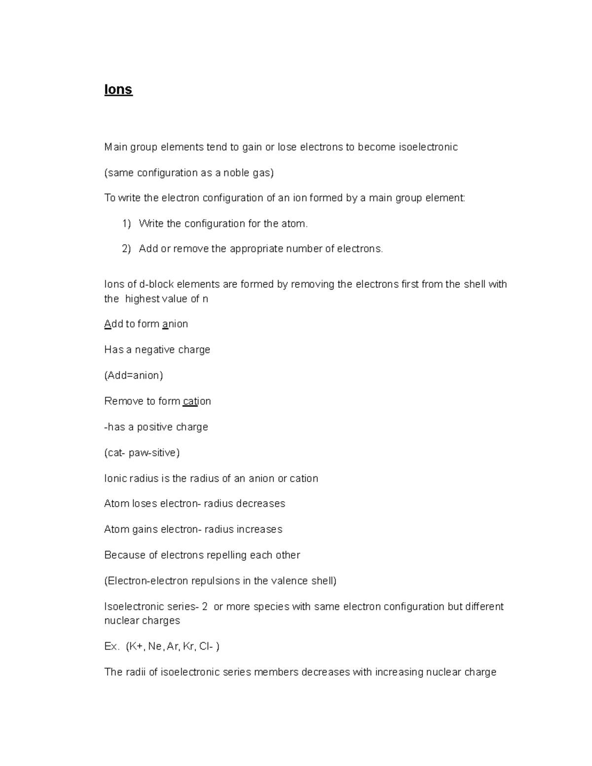Ions - Chem Atoms First 4th edition- notes from Prof Hashami's lecture ...