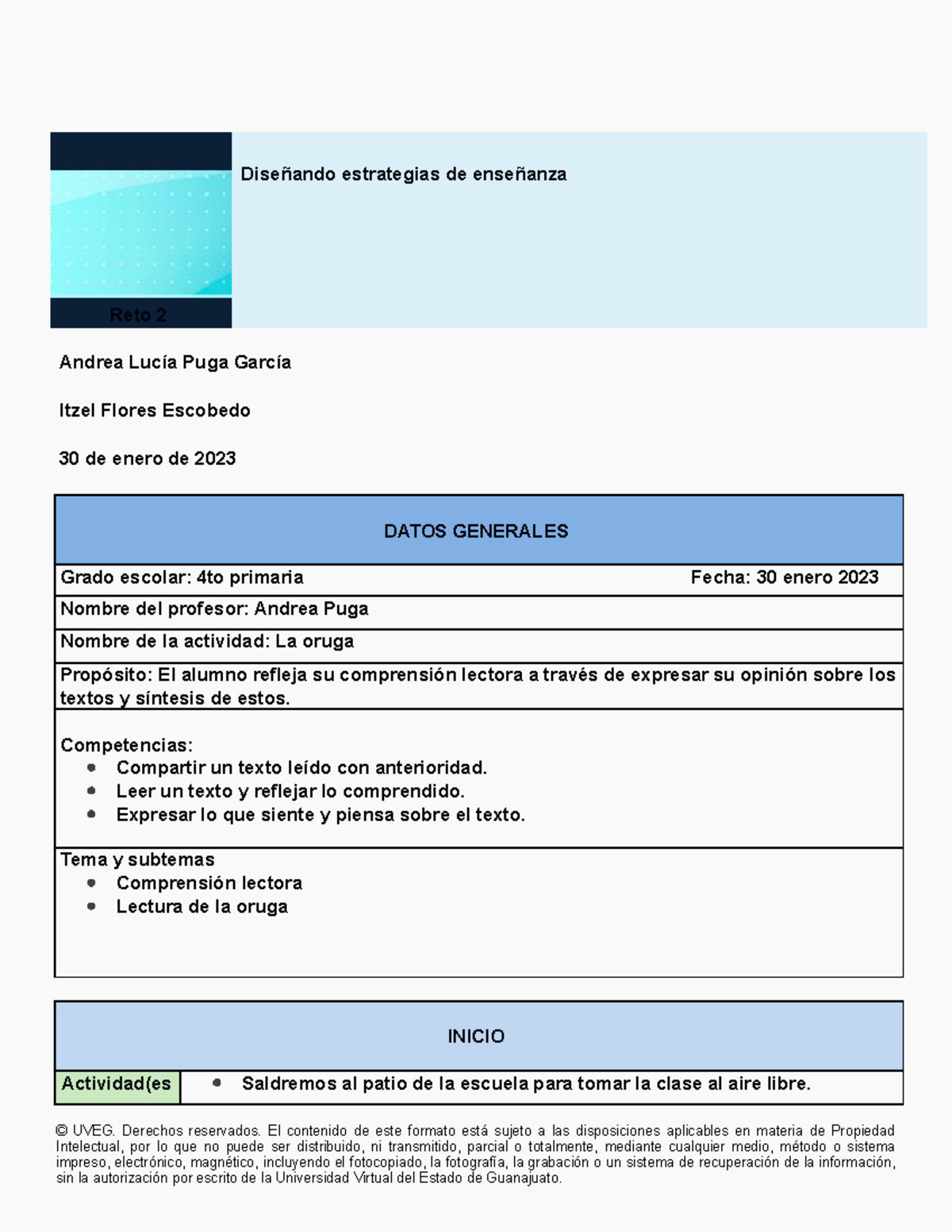 PUGA Andrea R2 U1 - TRABAJO - Reto 2 Diseñando estrategias de enseñanza ...