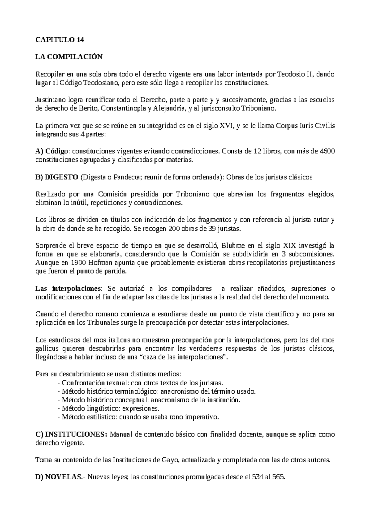 Temas 14 y 15 - Esquemas para tutorías - CAPITULO 14 LA COMPILACIÓN ...