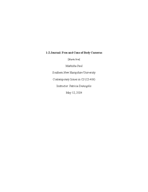 CJ 406 Module Two Assignment Template - CJ 406 Module Two Assignment ...