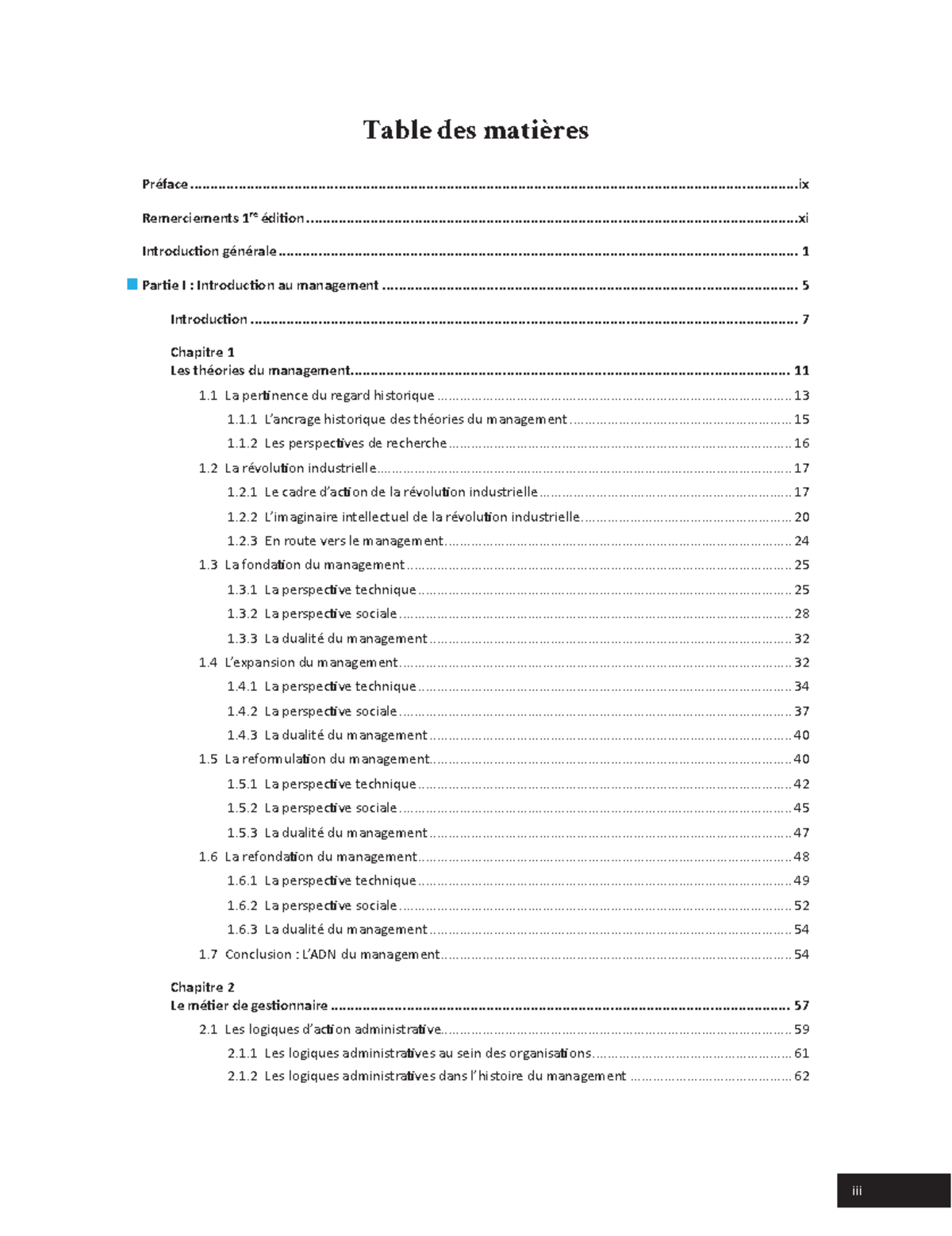 Table des matières - Lectures et livre - MGP7222 - UQAM - Studocu