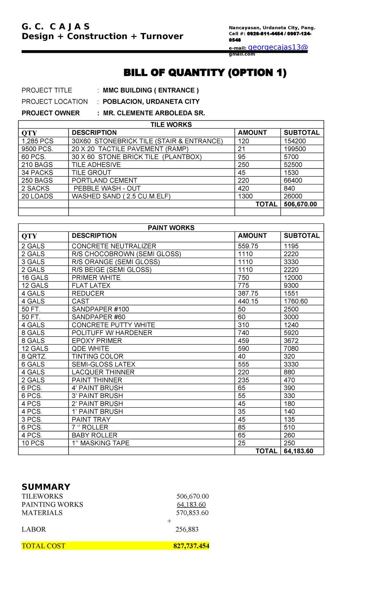 Arboledabom - CAD - G. C. C A J A S Design + Construction + Turnover ...