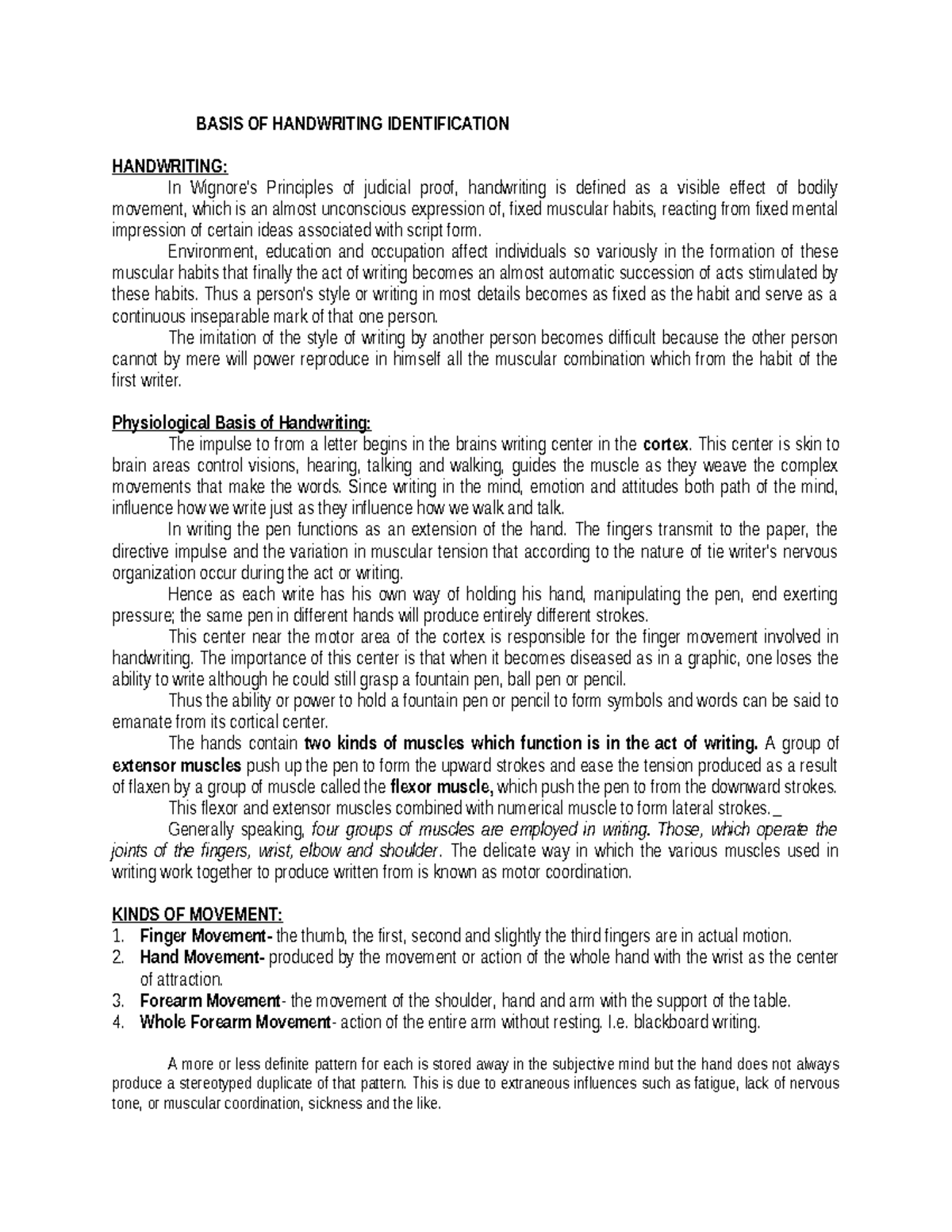 Midterm- Coverage - None - BASIS OF HANDWRITING IDENTIFICATION ...