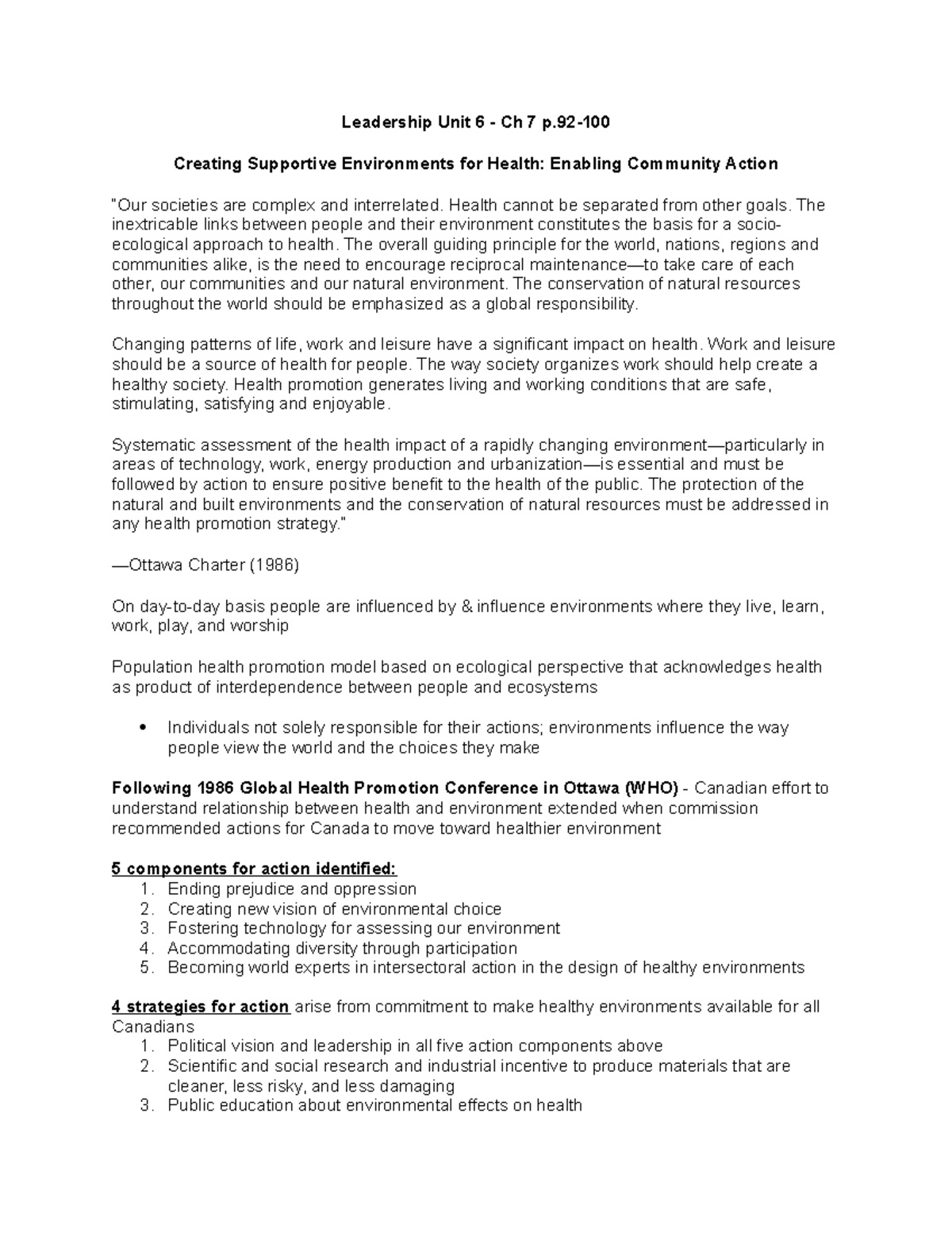 Unit 6 - Ch. 7 - Lecture notes 12 - Leadership Unit 6 - Ch 7 p ...