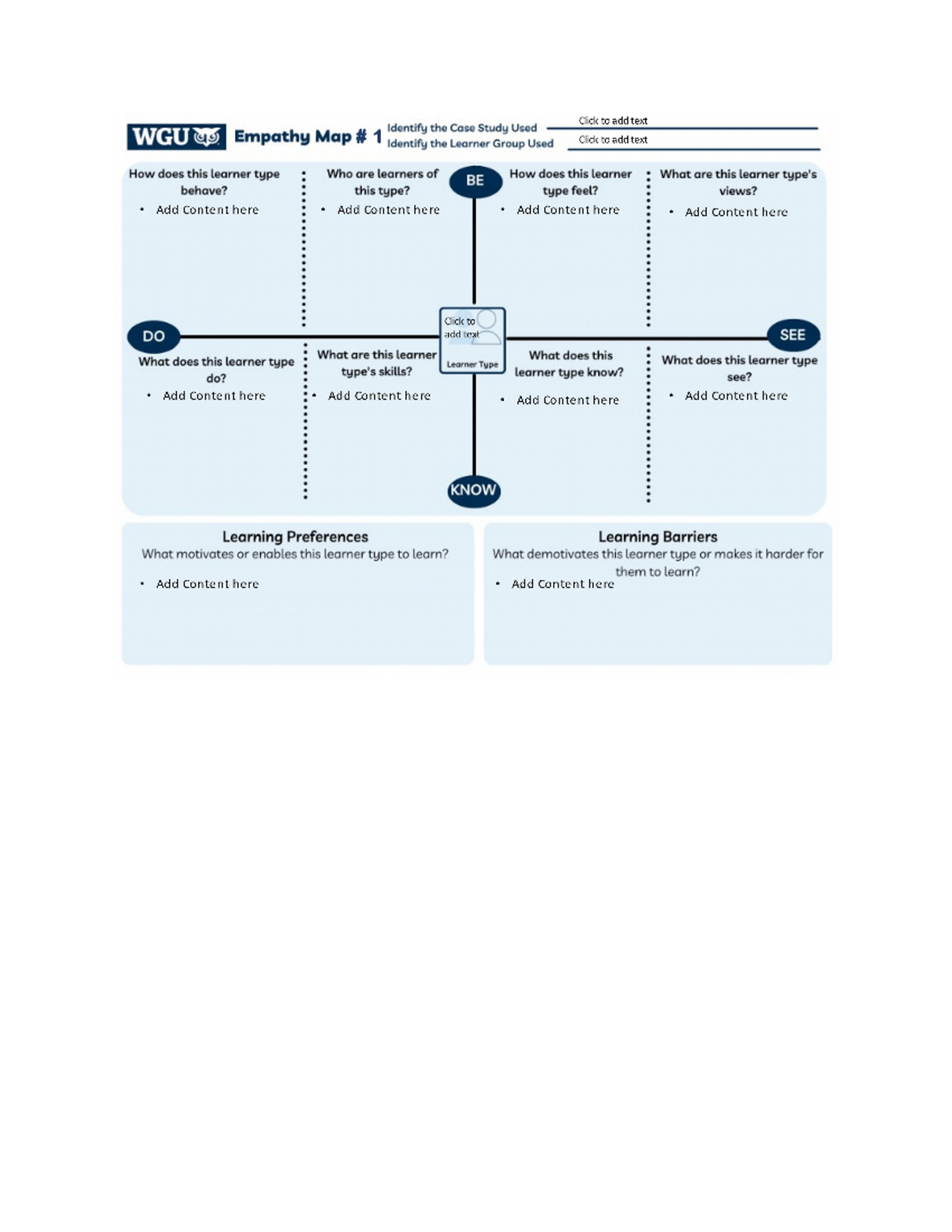 Empathy Map Template - D291-LXD - WGU - Studocu