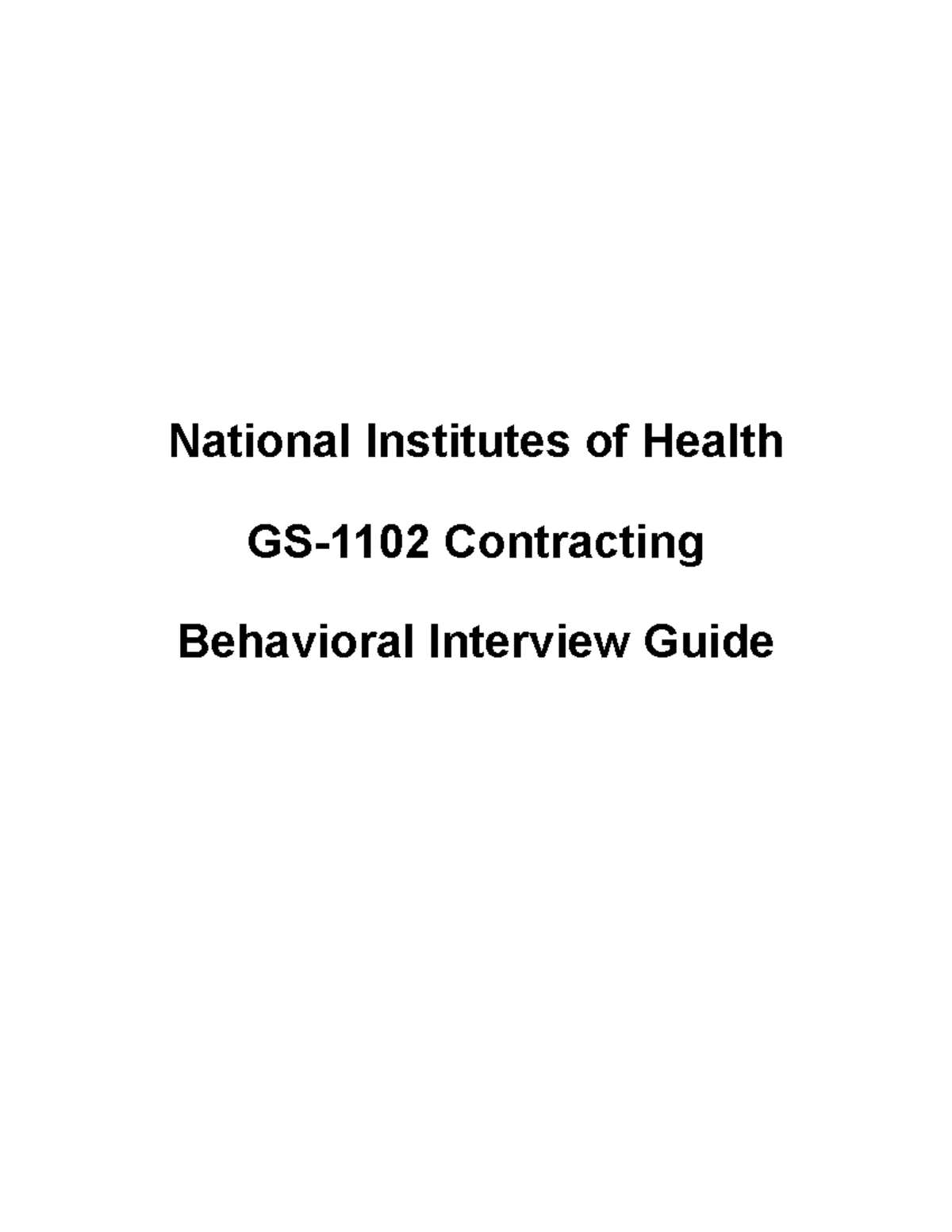 1102-interview - Interview overview - National Institutes of Health GS ...