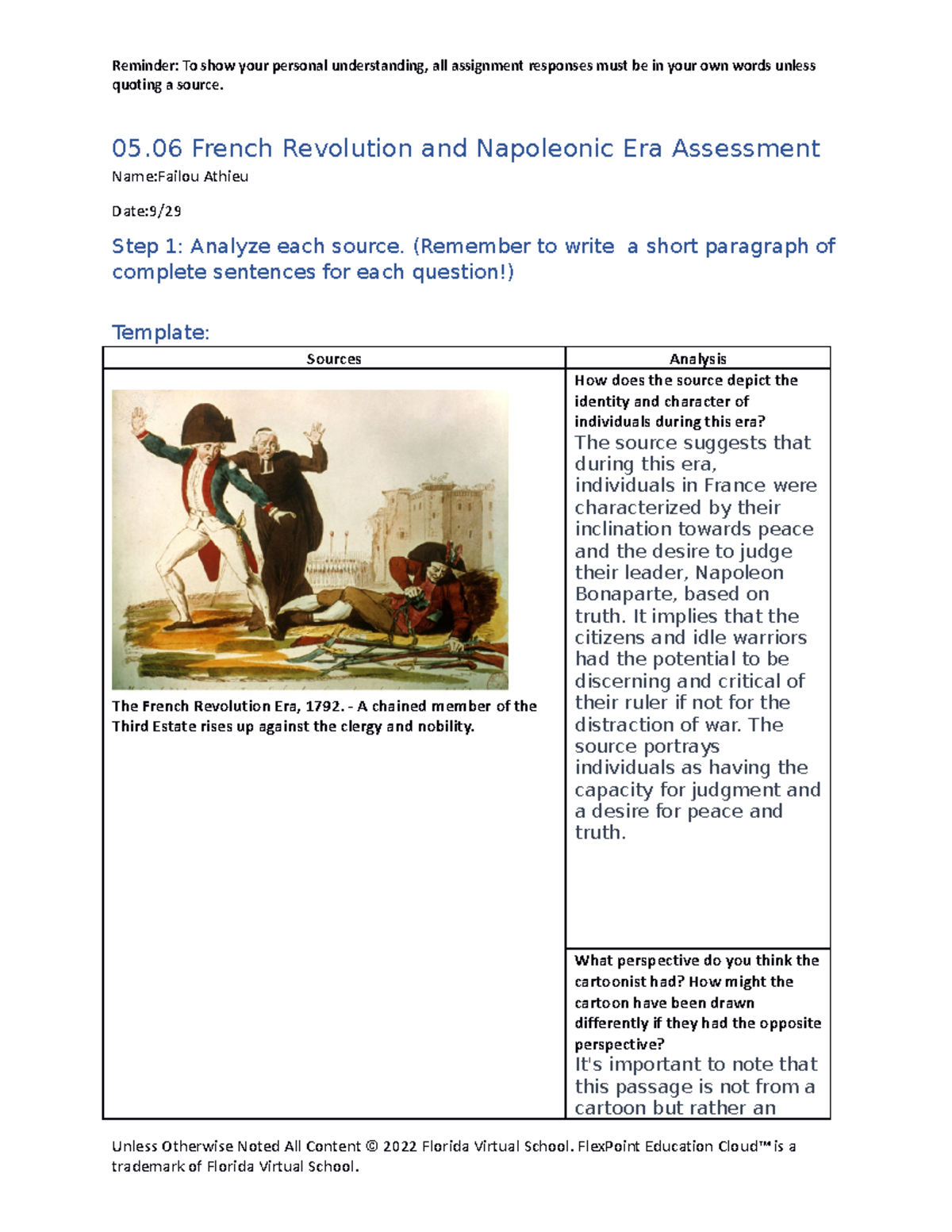 French revolution napoleonic era Falilou - quoting a source. 05 French ...