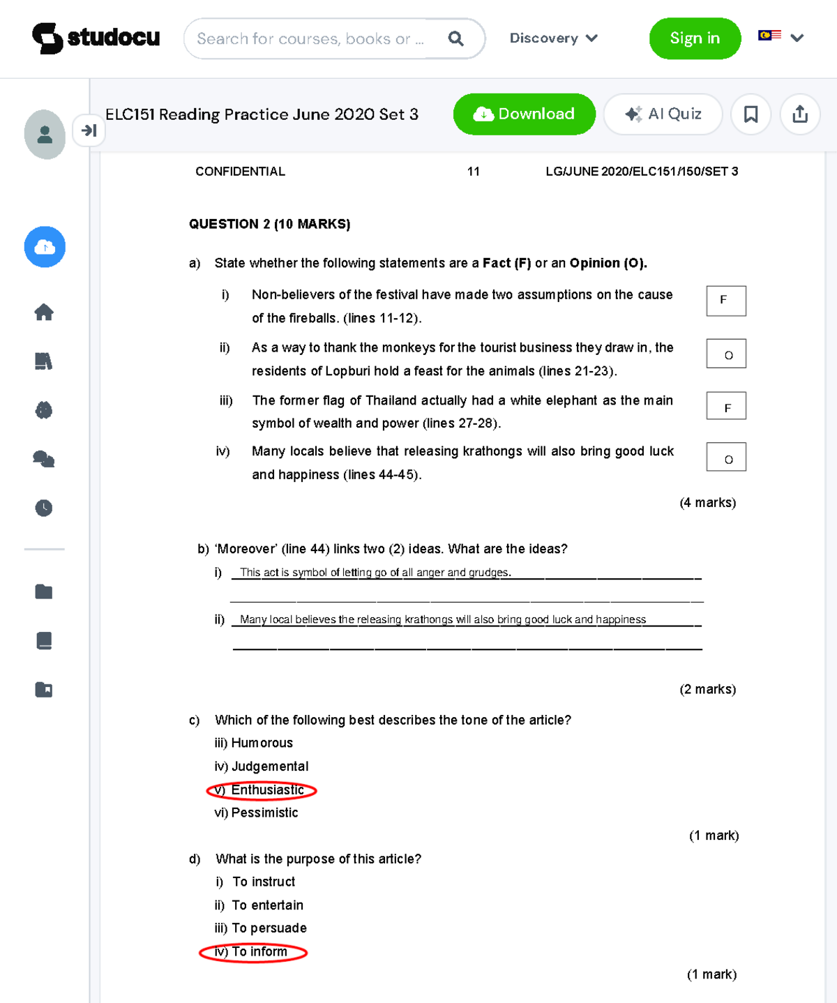 ELC151 Reading Practice June 2020 Set 3 - Universiti Teknologi MARA ...