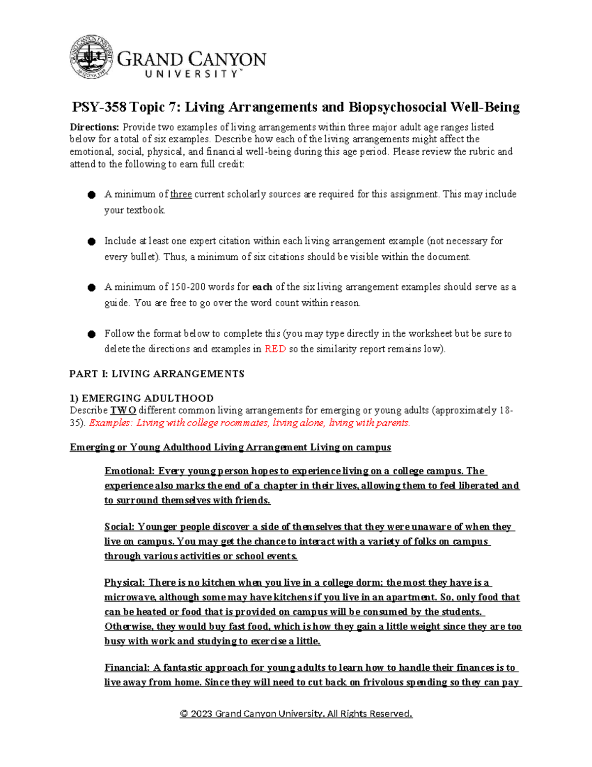 Livvingarrangmemnts - I had got a A for this assignment, and it was a ...