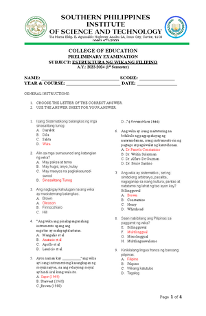 Estruktura NG Wikang Filipino - Detalyadong lesson tungkol sa ...
