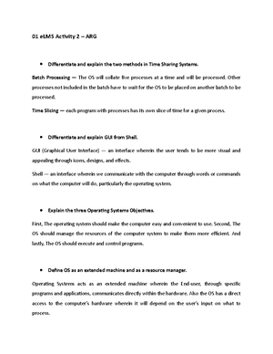 02 Task Performance - 1 is an operating system? What are its ...