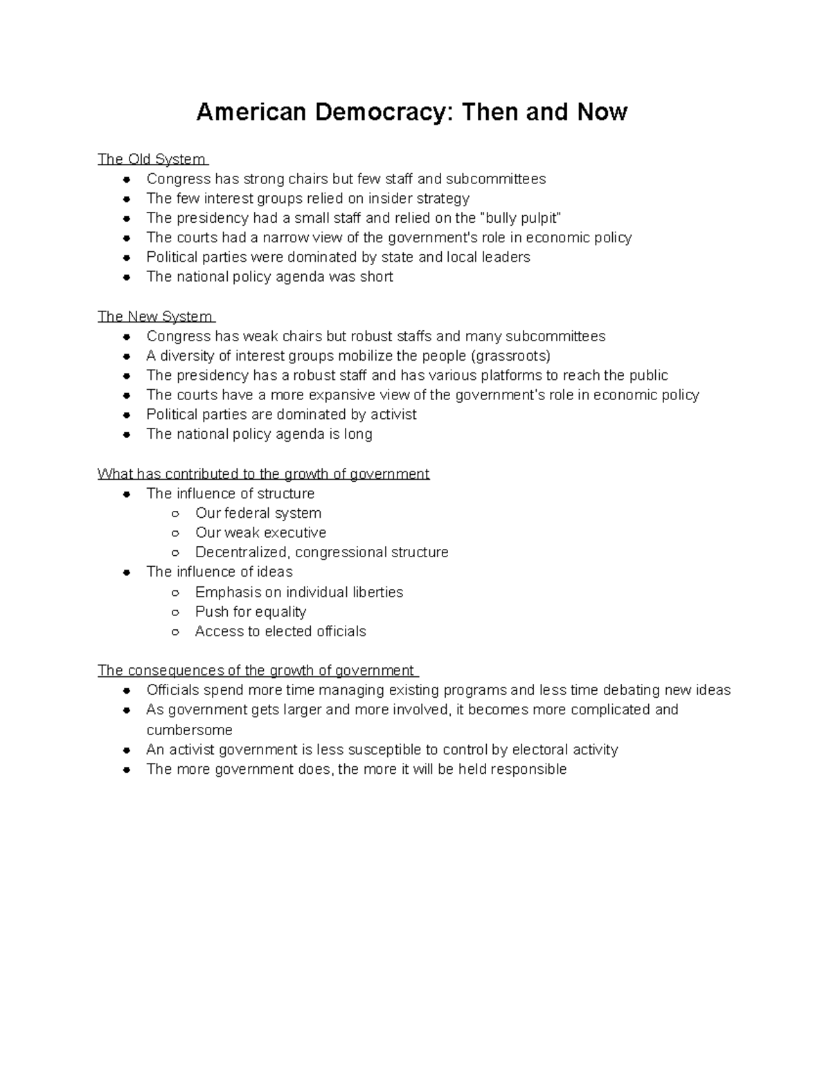 Chapter 20 AP - American Democracy: Then and Now The Old System ...