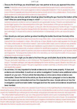 Forensic Science Unit 3 Lab: SUE ELLEN CRIME - U3 lab Ariana Escobar ...