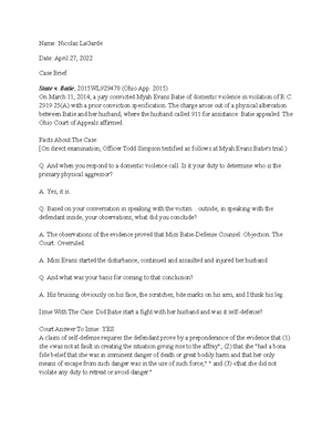 Case brief- Commonwealth v berkowitz - Criminal Law DR. Lurie Thomason ...