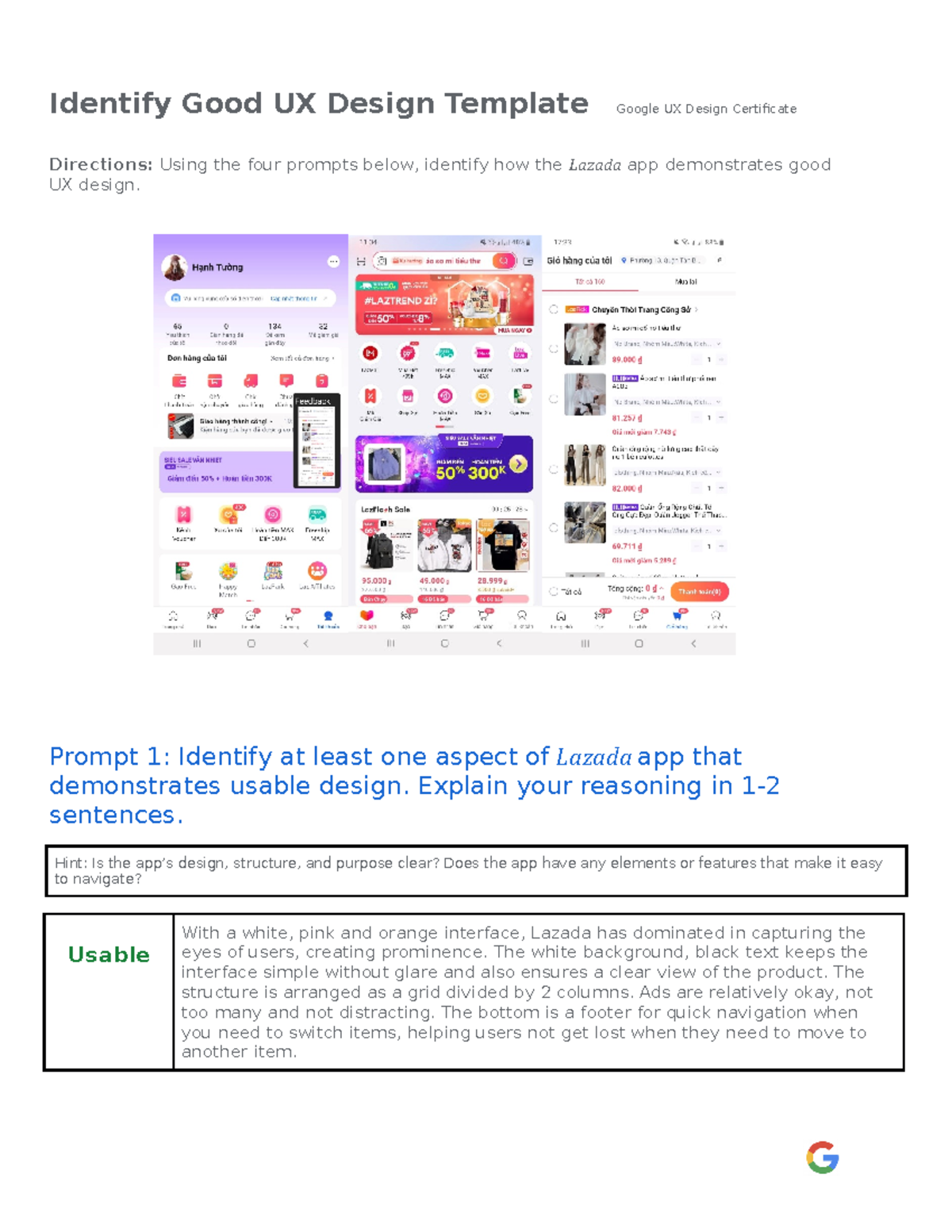 Advanced Graphic Déign Studies - Identify Good UX Design Template ...