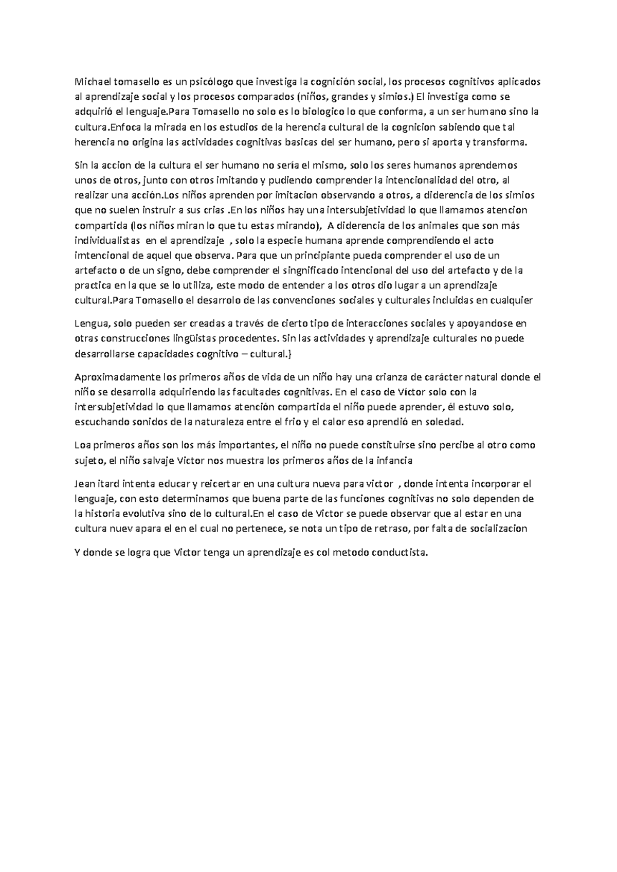 Michael tomasello tp - Michael tomasello es un psicólogo que investiga ...