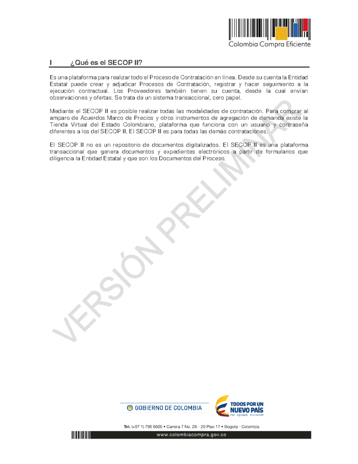 2015 1216 guia registro secop ii - I ¿Qué es el SECOP II? Es una ...