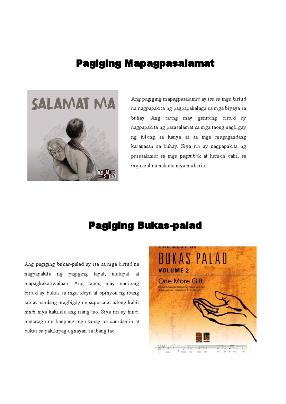 Birtud - HELLO, THIS IS A LECTURE NOTES - Pagiging Mapagpasalamat Ang ...