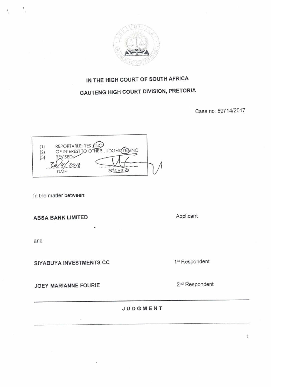 916 - Court Case - CSL2601 - Studocu