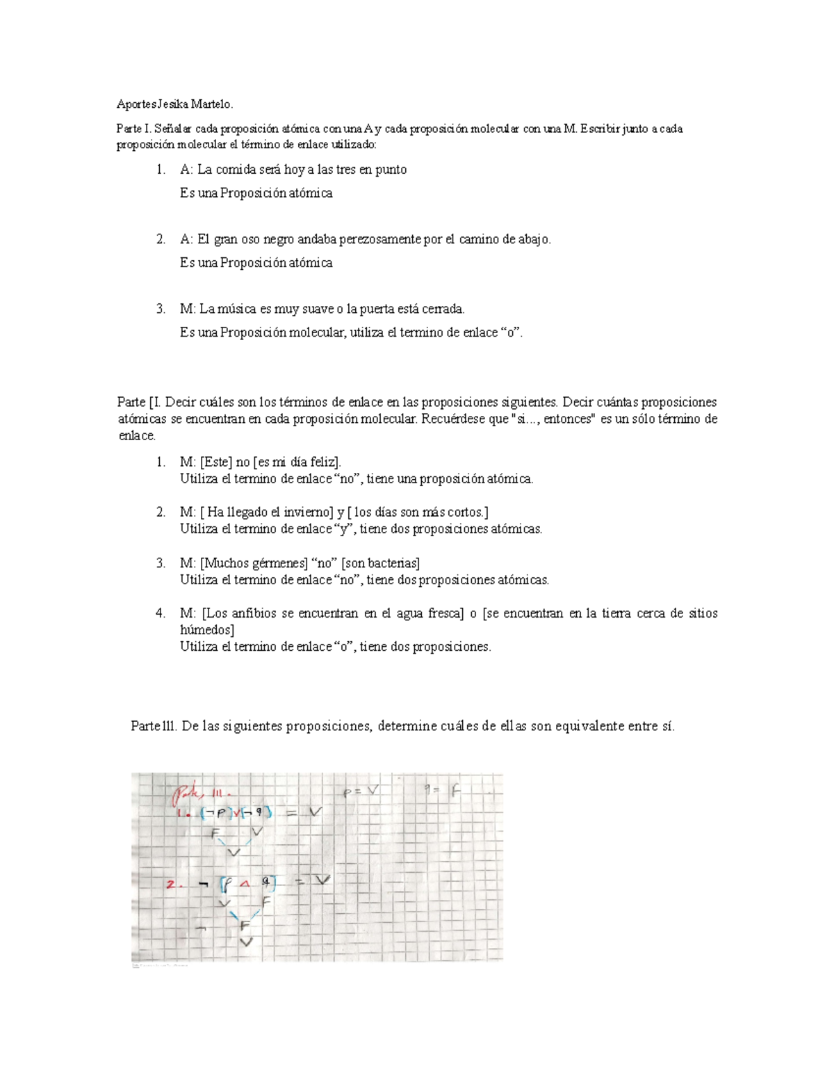 Jesika-aportes - Aportes Jesika Martelo. Parte I. Señalar cada ...