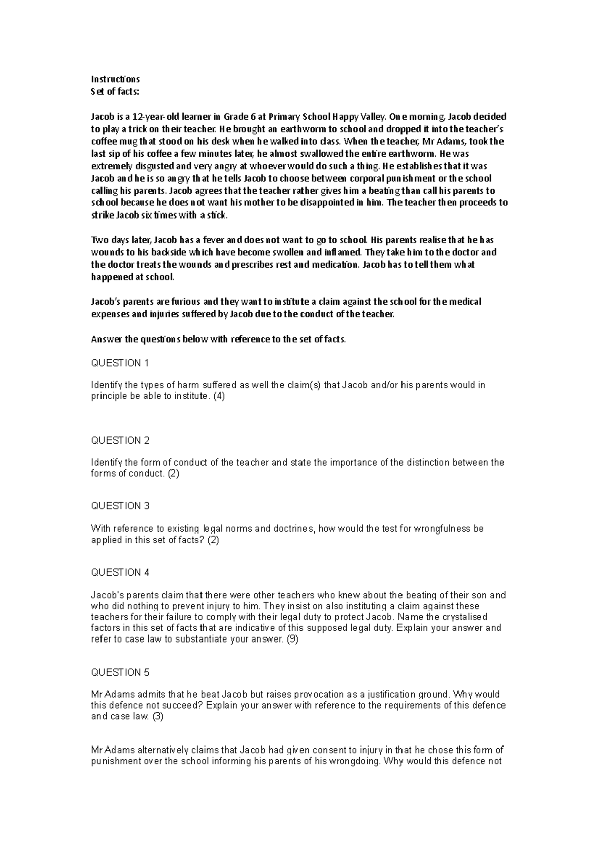 take home test 1... based on unit 1,2,3 and 4 - Instructions Set of ...