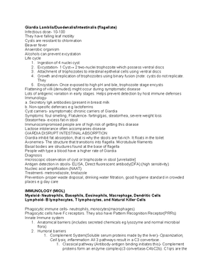 Parasitology notes- exam 1 - Parasites without Borders Lecture Videos ...