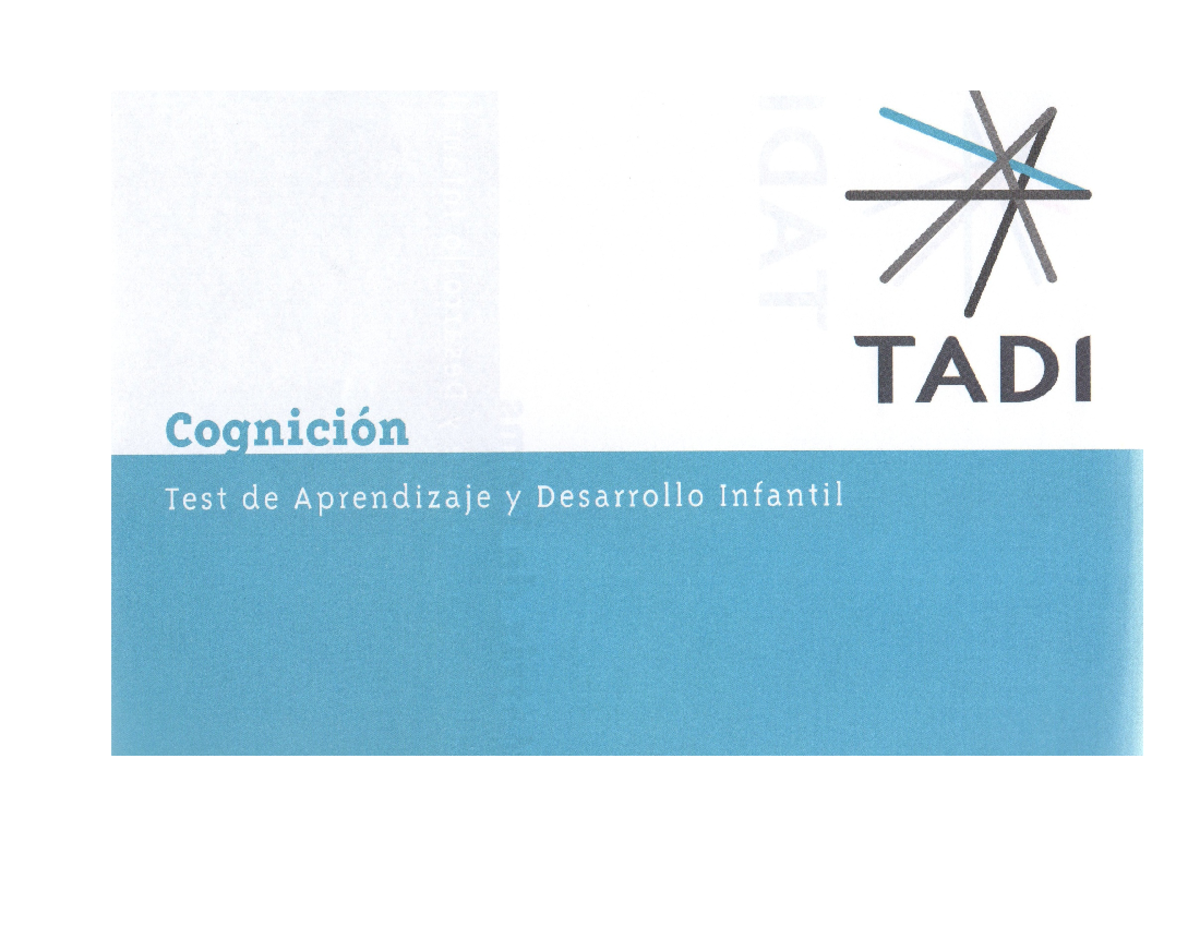 Manual examinador TADI - Ciclo Vital I - Studocu