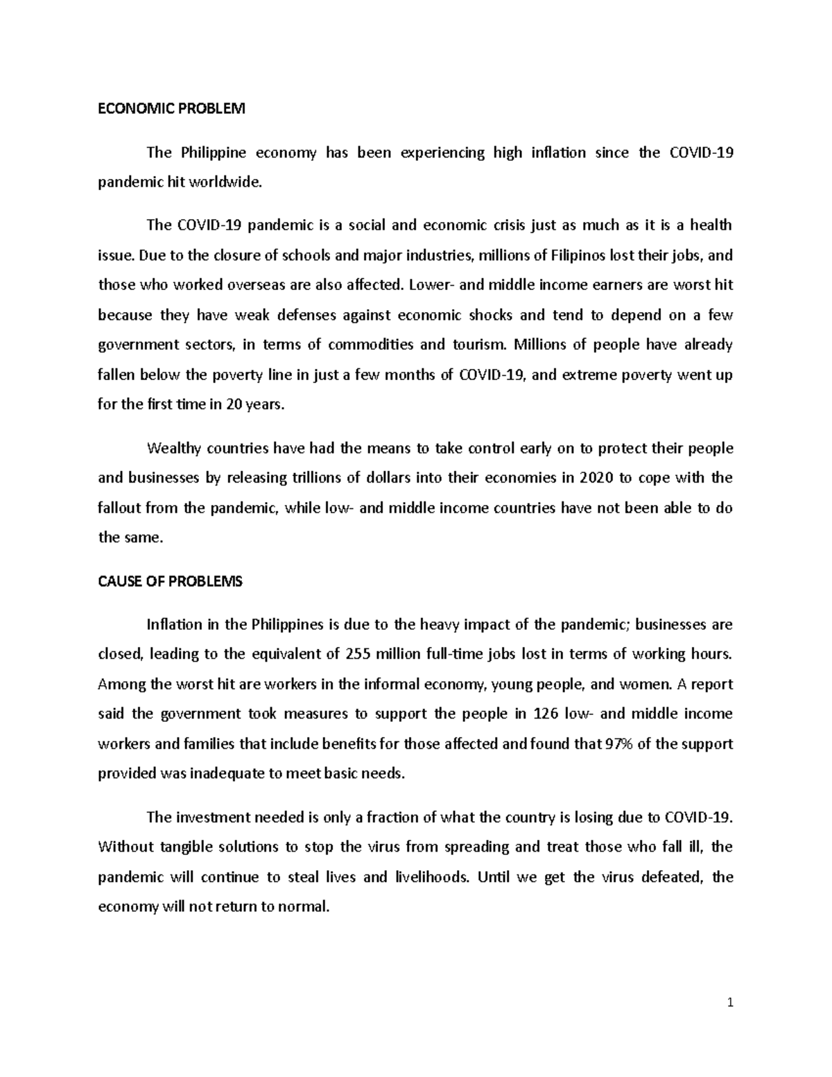 Samantha-Case-Study - A Case Study on Economic Inflation Amidst ...