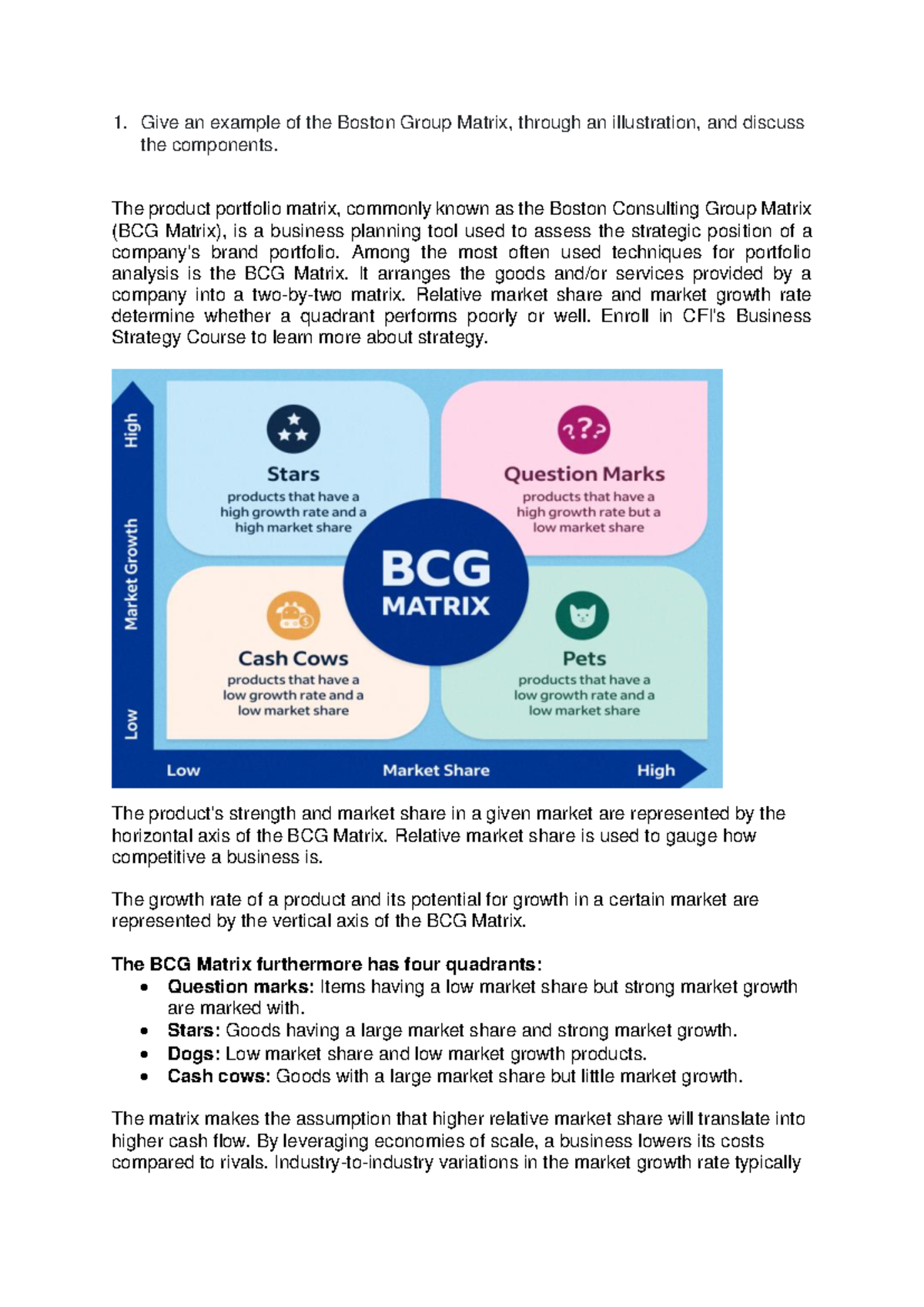 Assignment 6 - i hope it'll help. - Give an example of the Boston Group ...