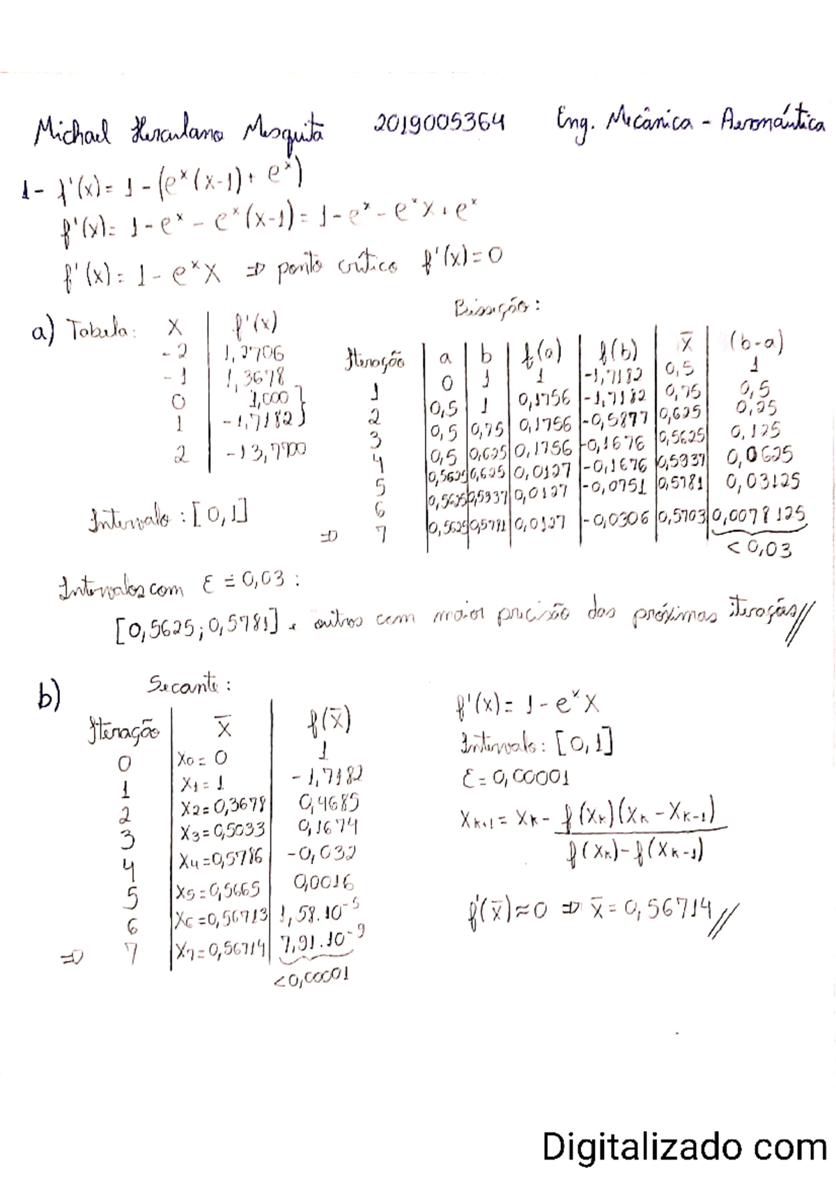 Prova p1 cálculo numérico - Cálculo Numérico - Studocu