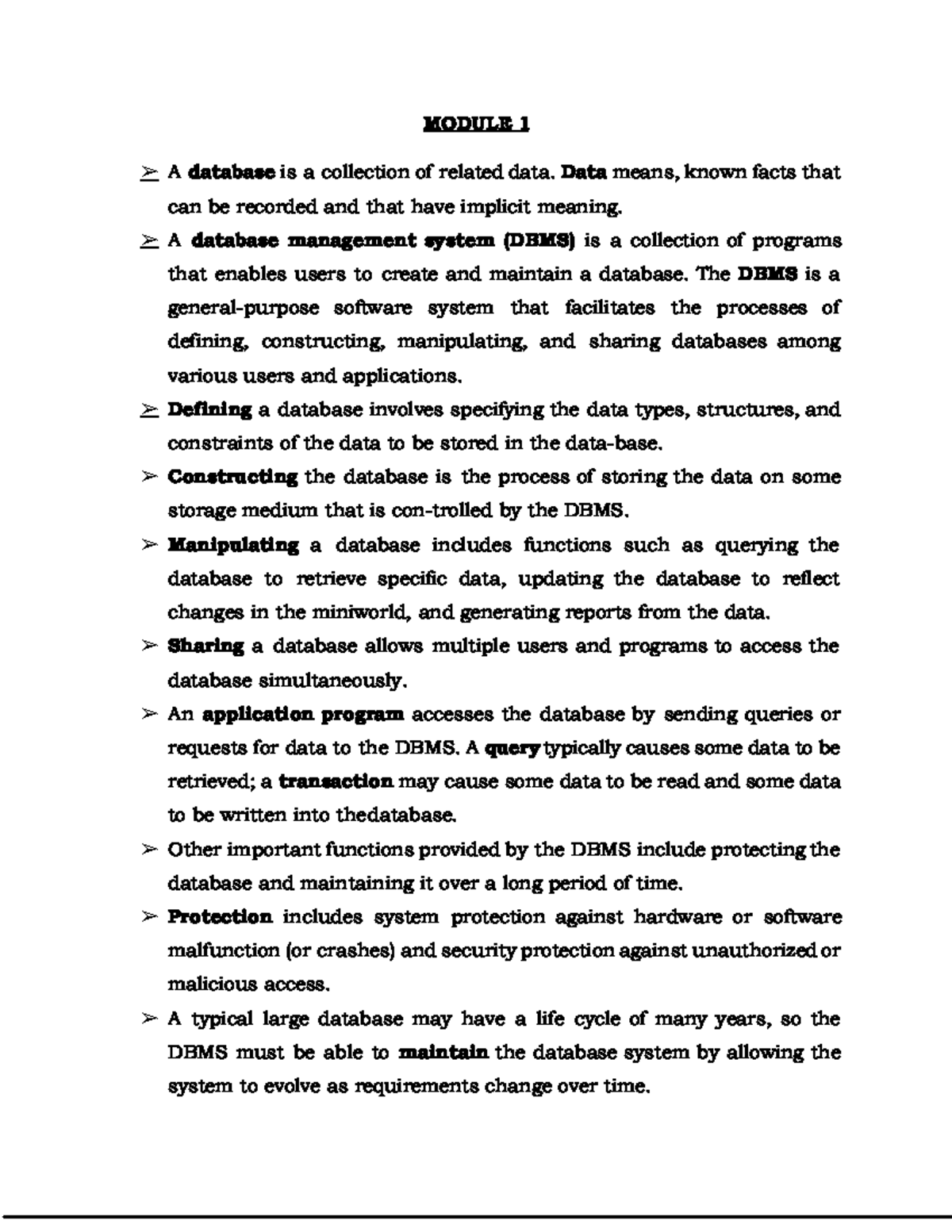 Principles of database design Module 1 - KTU - Studocu