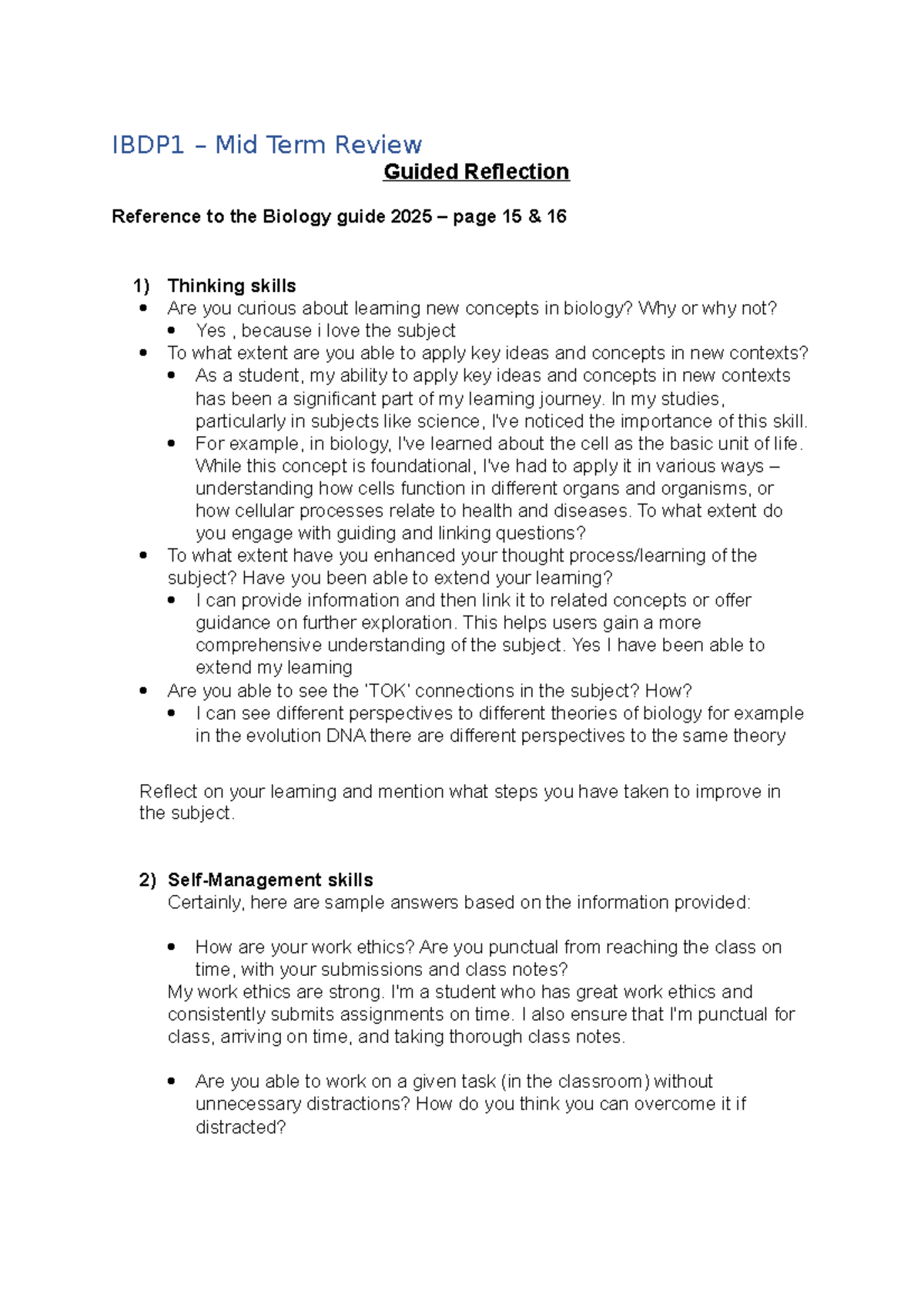 Guided Reflection for MTR - IBDP1 - IBDP1 – Mid Term Review Guided ...