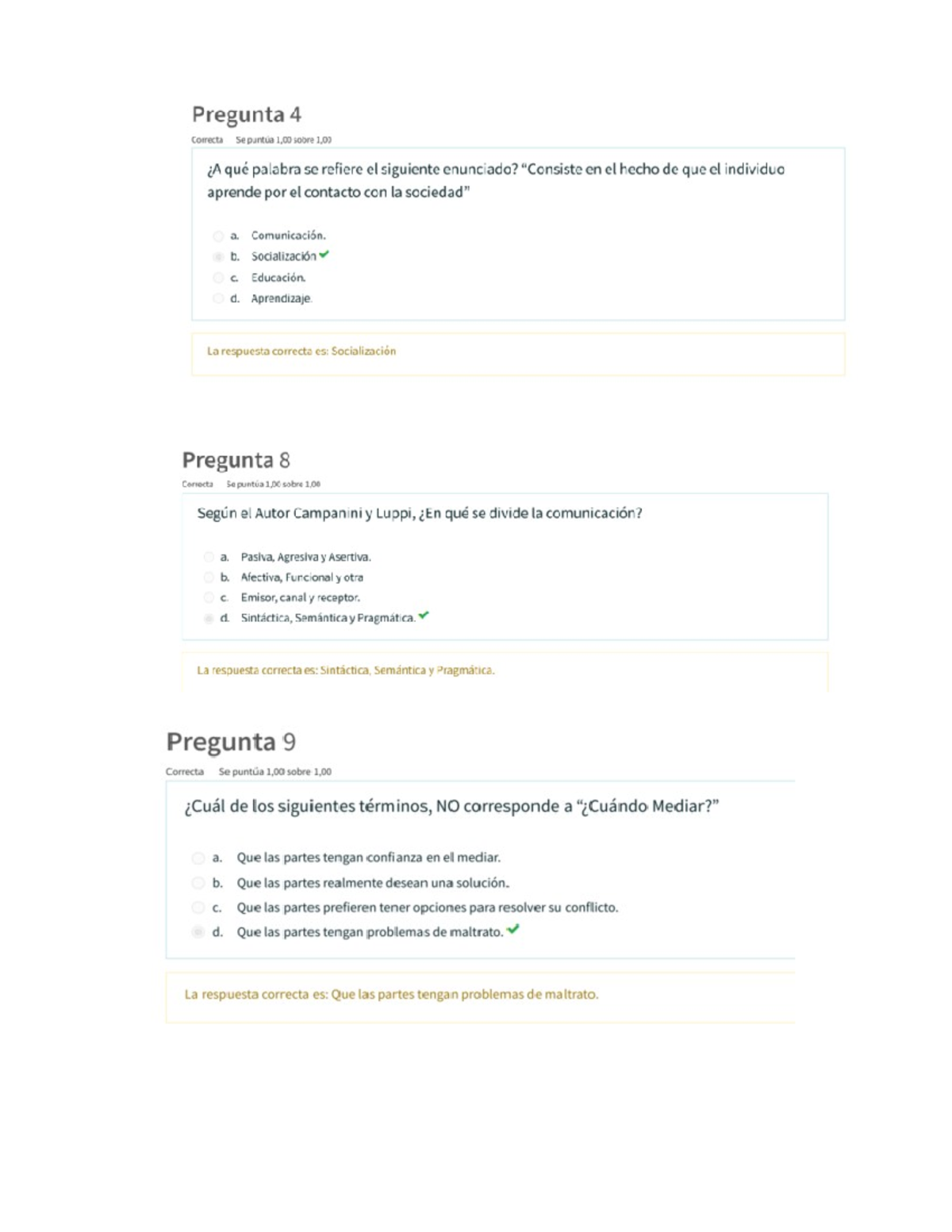 Examen - Mediacion escolar - Studocu