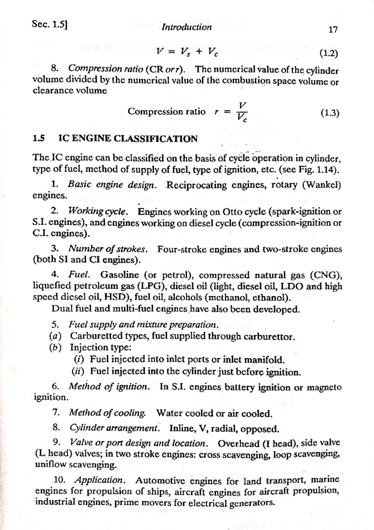 Engine classification - Basic Mechanical Engineering - Studocu